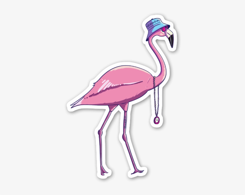 Download Transparent Street Flamingo Sticker - Sticker - PNGkit