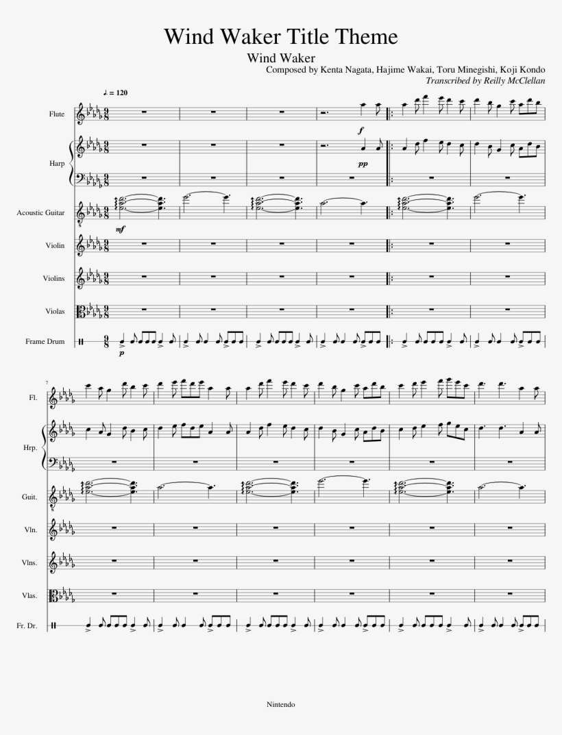 Wind Waker Title Theme Sheet Music Composed By Composed - Title Bgm ...