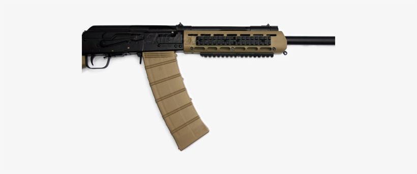 Saiga 12 Dark Earth Forearm With Black Rails And 10-round - Saiga-12 ...