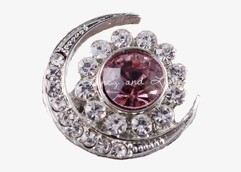 Purple Moon Lg Snap - Brooch - 553x537 PNG Download - PNGkit