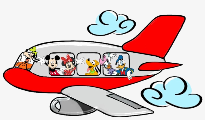 Mickey Mouse Airplane Clipart - Mickey Mouse On A Plane - 862x503 PNG ...