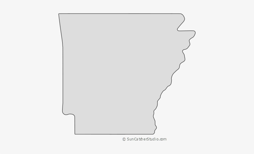 Arkansas Map Outline Shape State Stencil Clip Art Scroll - Pattern ...