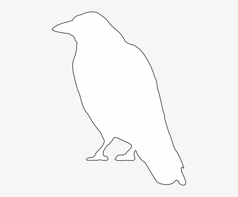 Small - Raven Outline - 462x600 PNG Download - PNGkit