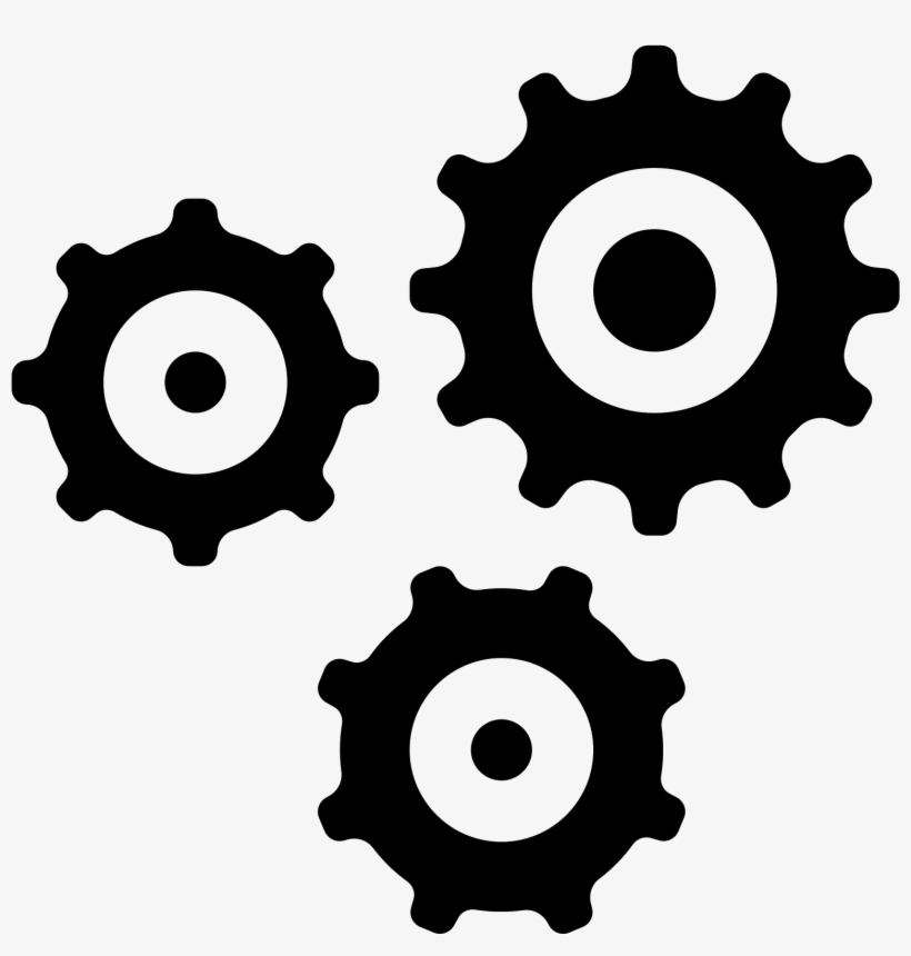 This Icon Has Three Gears In A Triangular Shape That - Electro ...