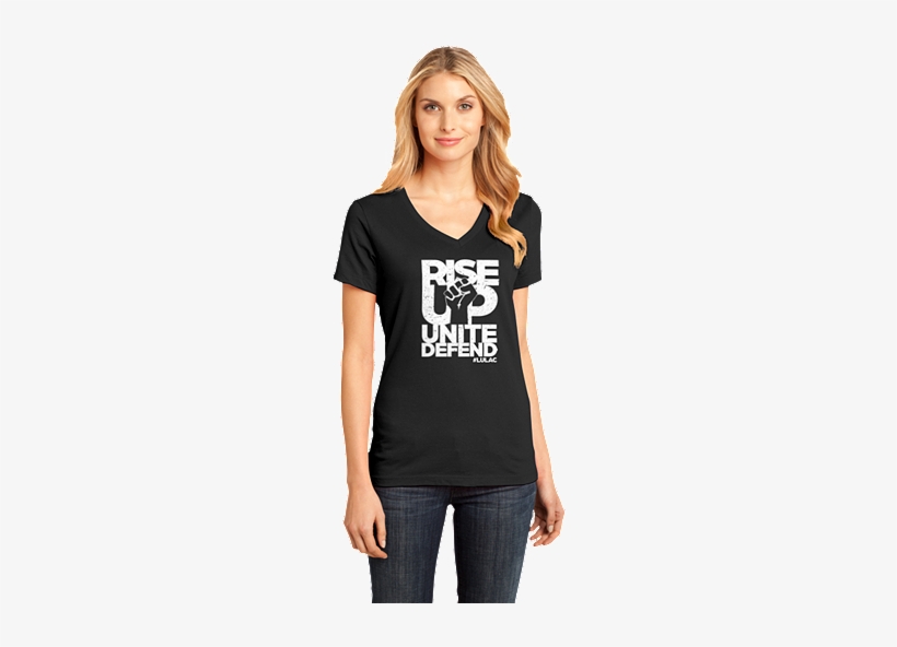 Rise Up - Unite - Defend - District Made Ladies Perfect Weight Tee ...