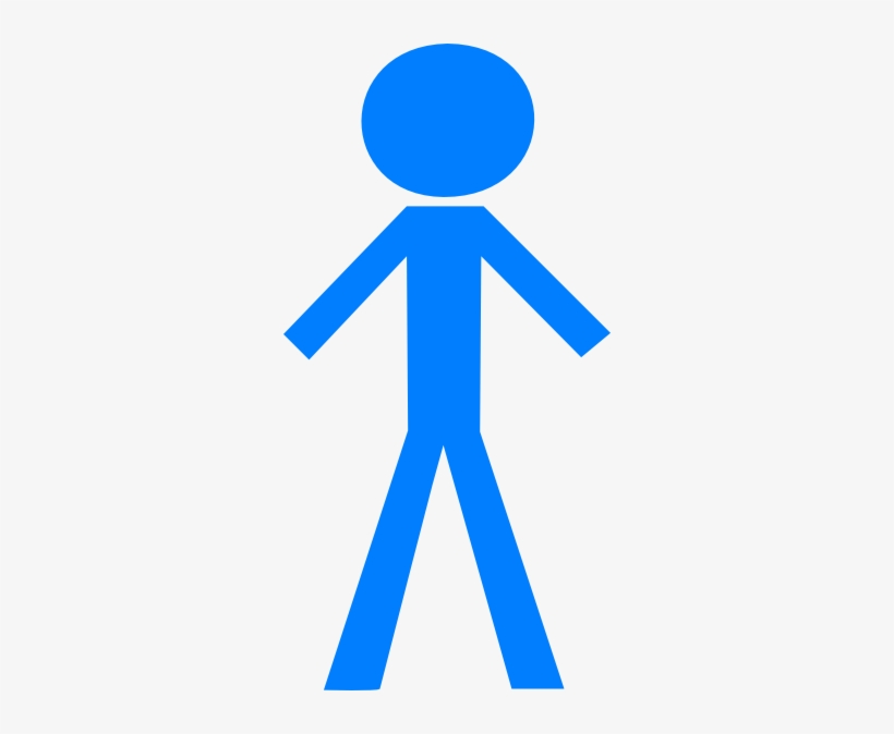 Man Dad - Blue Stick Figure Clip Art - 300x594 PNG Download - PNGkit