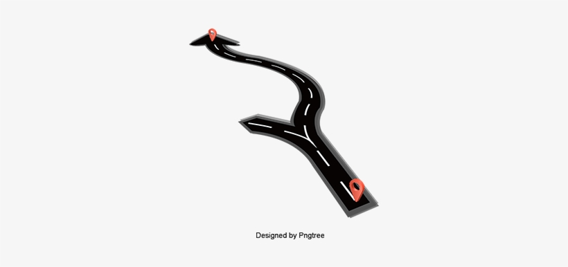 Cartoon Flat Road, Cartoon, Flat, Highway Png And Psd - Clip Art ...