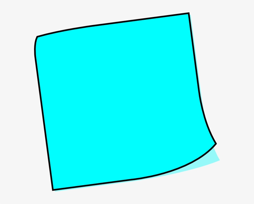 Blue Sticky Note Clipart - 600x580 PNG Download - PNGkit