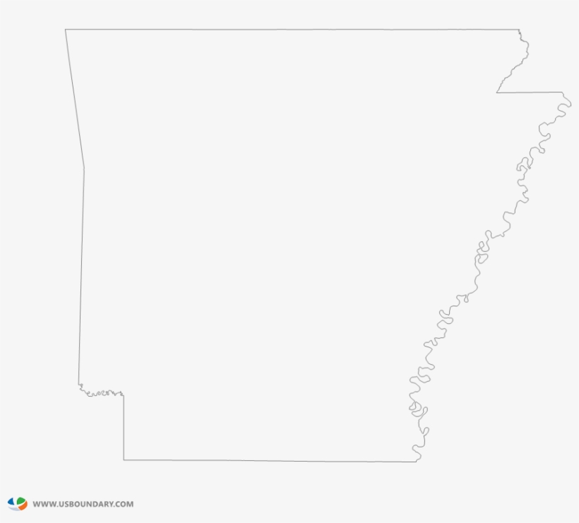 Arkansas Outline Map - Paper - 1056x816 PNG Download - PNGkit