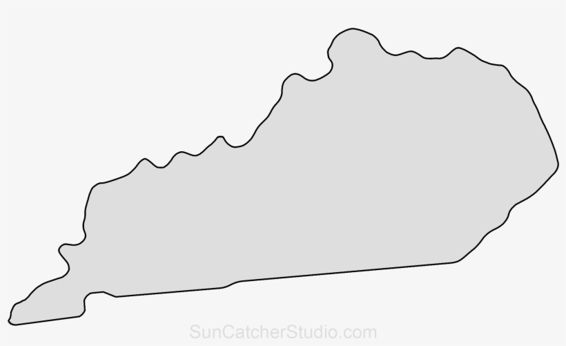 Kentucky Map Outline Png Shape State Stencil Clip Art - Pattern ...