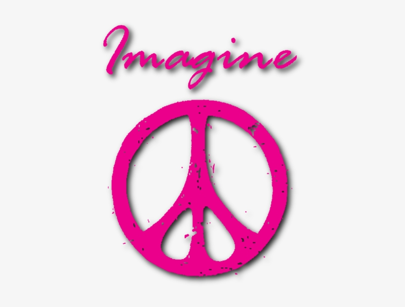 Imagine Peace 3" X 4" Die Cut Vinyl Sticker - Circle - 600x600 PNG ...