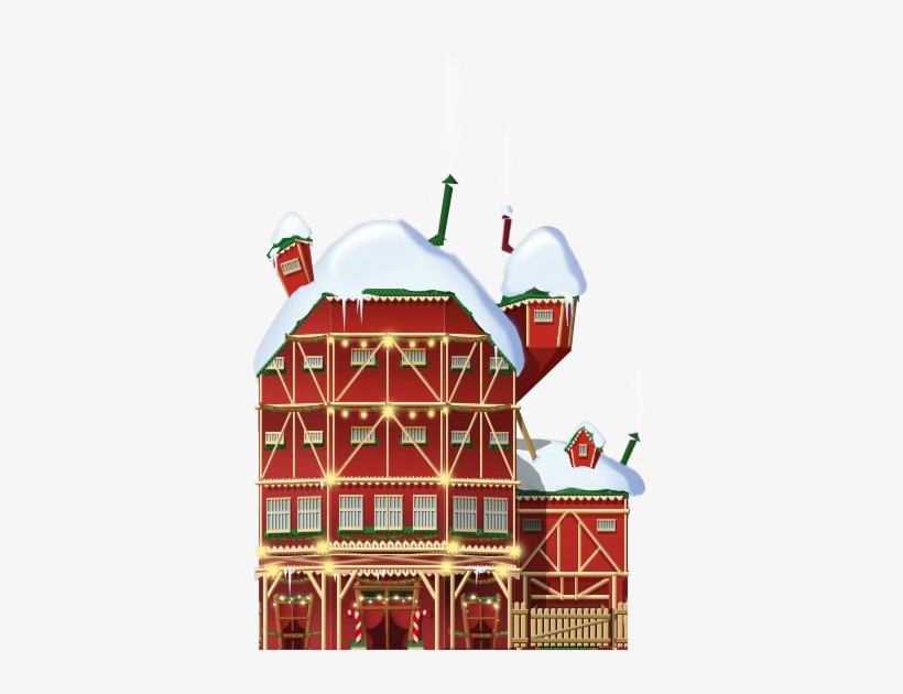 House Clipart Santas - Santa's House Png - 359x550 PNG Download - PNGkit