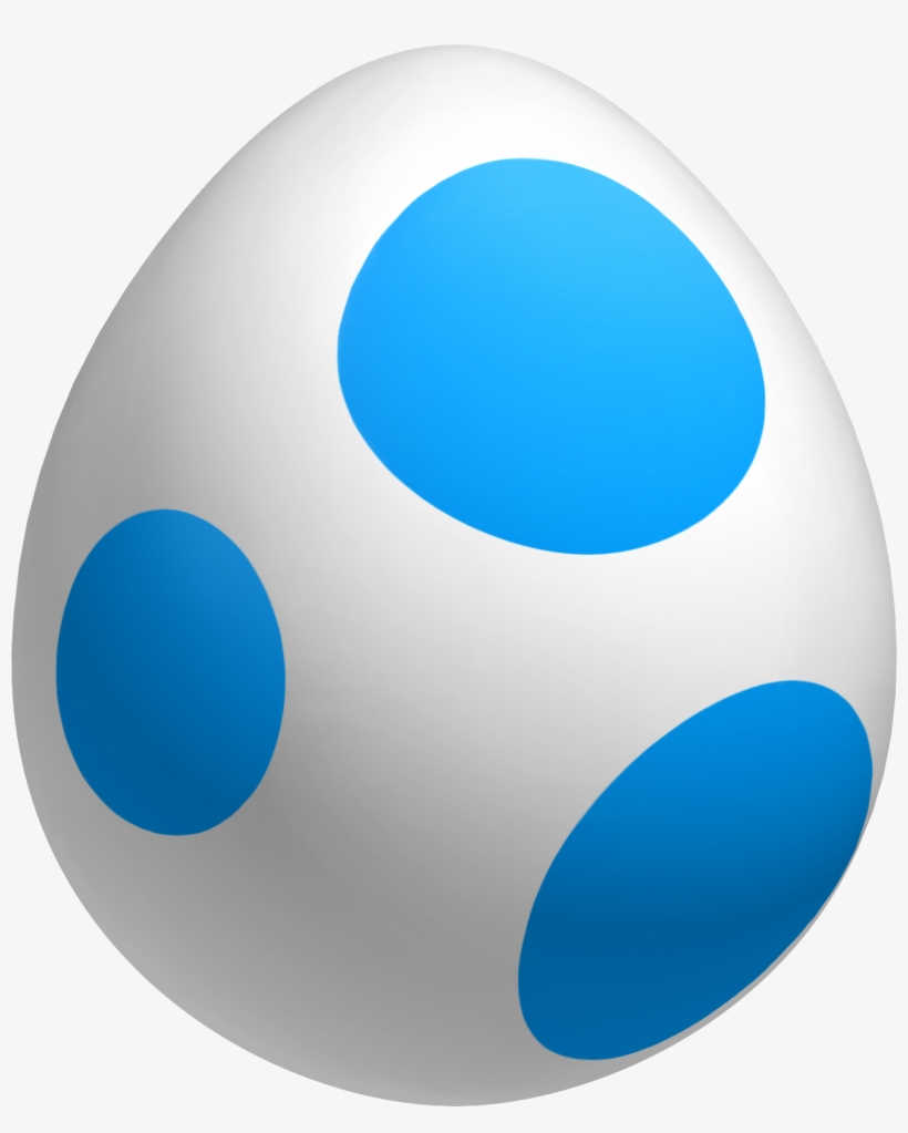 Light Blue Yoshi Egg - 1317x1579 PNG Download - PNGkit