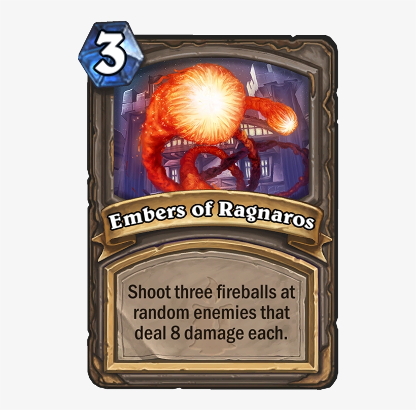 Embers Of Ragnaros Card - Beam Card Hearthstone - 567x811 PNG Download ...
