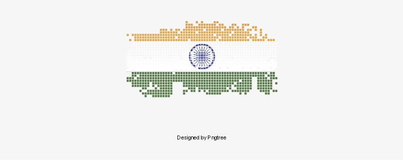 Vector Flag Of India, Flag Design, Pixel Flag, Block - Circle - 360x360 ...