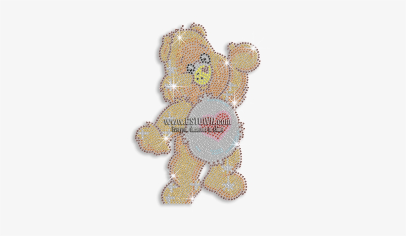 Sparkle Lovely Rhinestone Bear Iron On Motif - Iron-on - 450x450 PNG ...