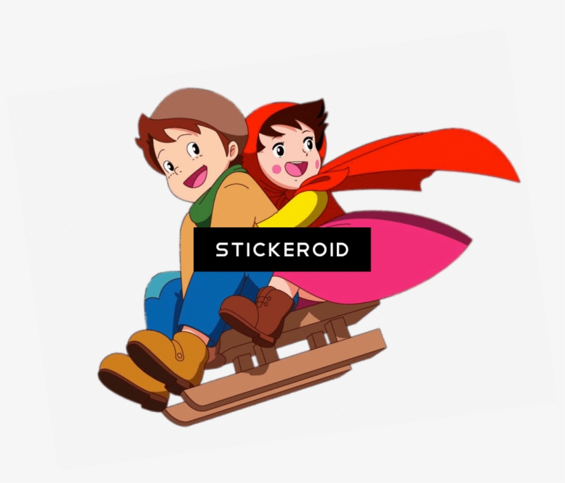 Santa Claus Sleigh Presents On Seat - Heidi Cartoon - 1119x903 PNG ...