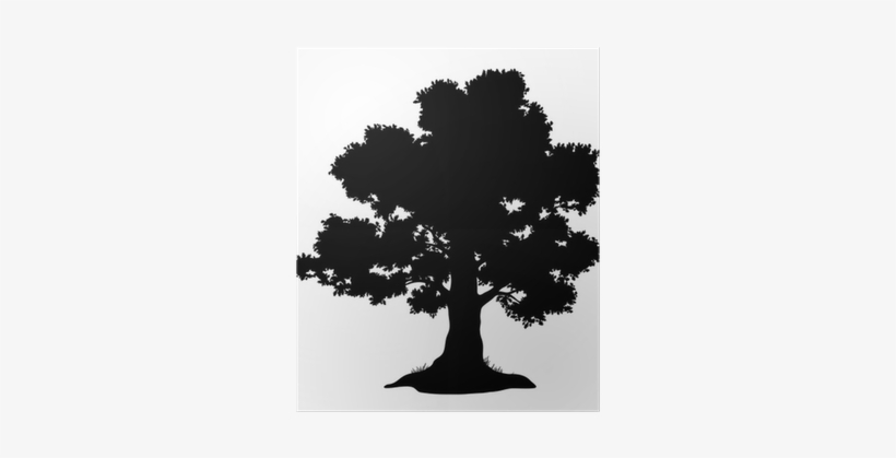 Oak Tree Vector Silhouette - 400x400 PNG Download - PNGkit