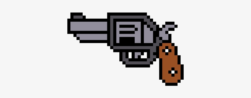 Download Transparent Revolver - 8 Bit Gun - PNGkit