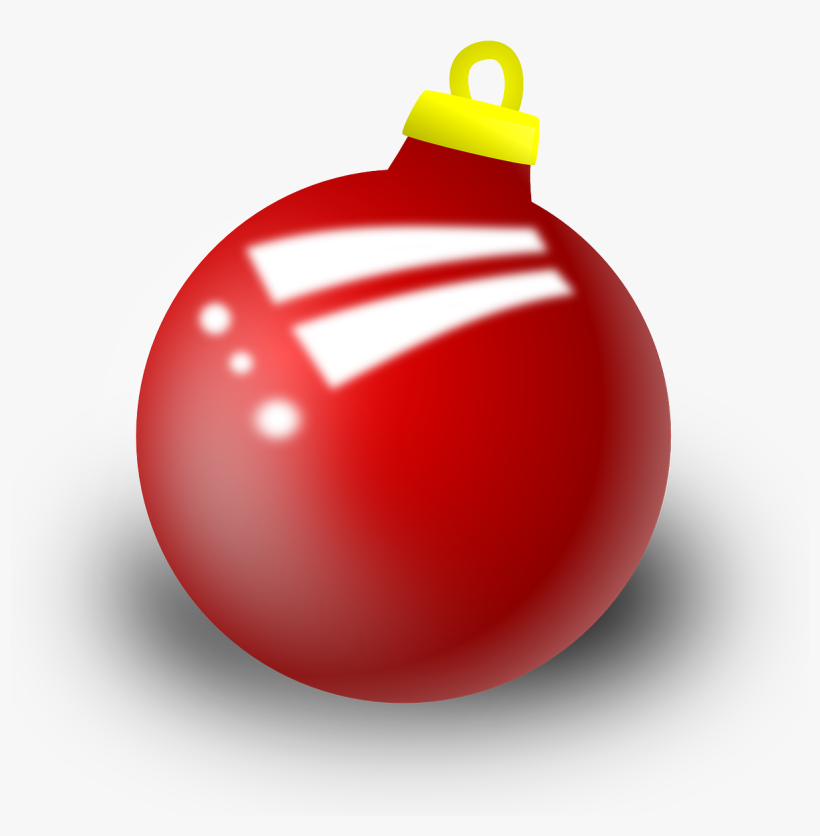Collection Of Christmas Ornaments Clipart - Red Christmas Ornament ...