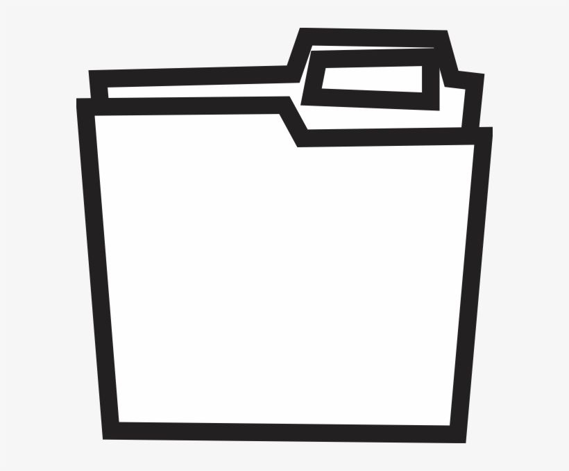 Folder Clipart Black And White - Black And White File Clipart - 600x598 ...