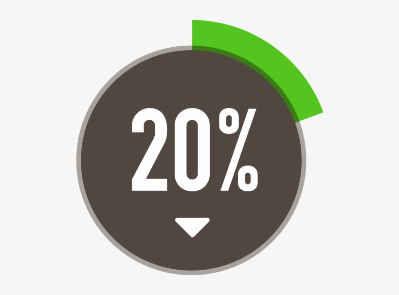 20 Percent Icon - Discounts And Allowances - 602x602 PNG Download - PNGkit