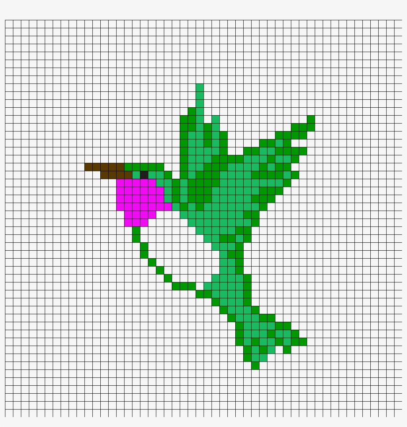 Hummingbird Perler Bead Pattern - Colibri Pequeño Hecho Con Cuentas De ...