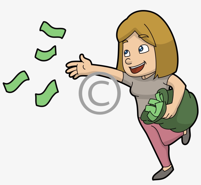 Women With Money - Cartoon - 1857x1650 PNG Download - PNGkit