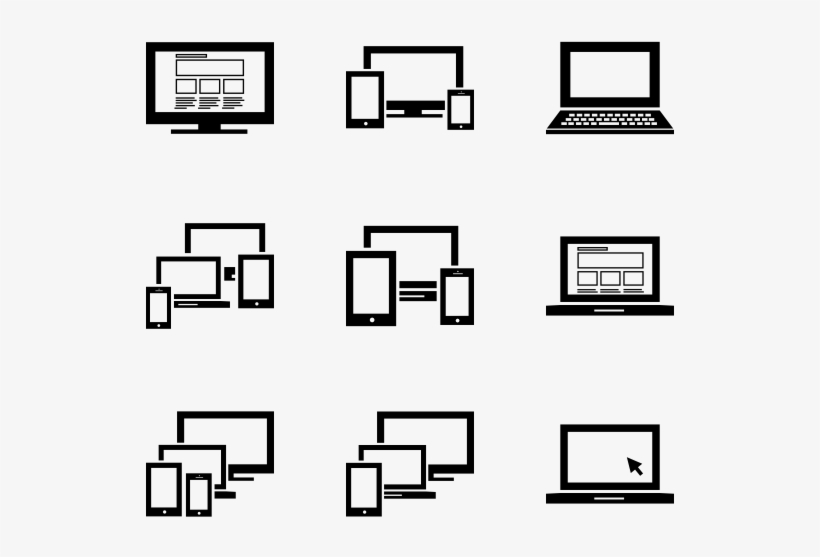 Modern Screen 100 Icons - Laptop Icon Free - 600x564 PNG Download - PNGkit