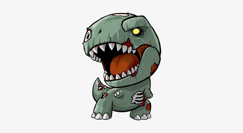 Download Transparent Cartoon T-rex - Dinosaurio Zombie - PNGkit