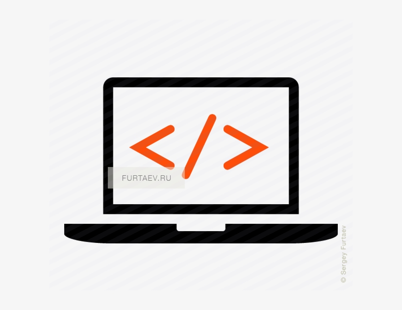 Vector Icon Of Notebook With Code Symbols On Screen - Sign - 620x553 ...