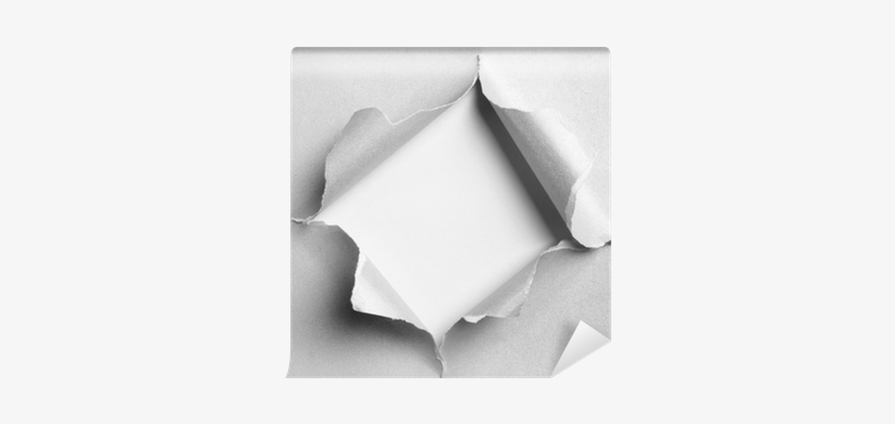 Gray Torn Paper With Square Shape Wall Mural • Pixers® - Stock ...