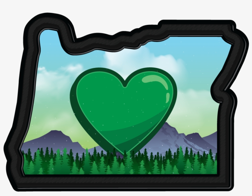 Download Transparent Free Heart In Oregon Sticker - Oregon - PNGkit