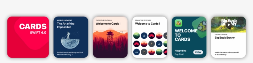 Cards Brings To Xcode The Card Views Seen In The New - Ios Cards ...