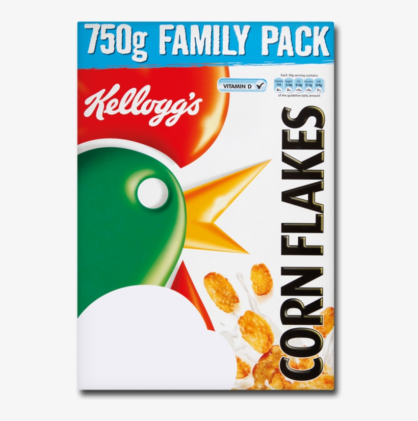 Kellogg's Corn Flakes 500g - Cereal Box Corn Flakes - 800x800 PNG ...