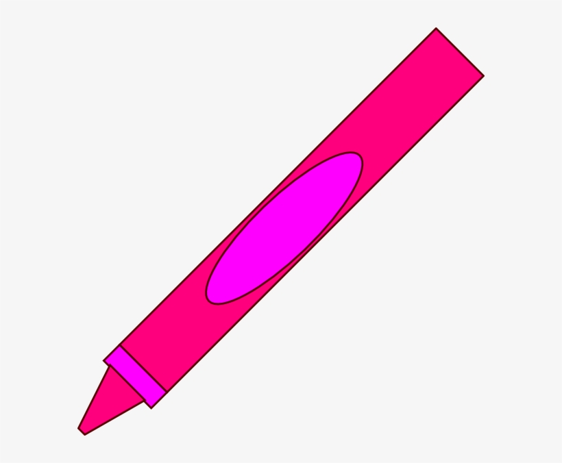 Cute - Pink Colour Crayon Clipart - 594x596 PNG Download - PNGkit