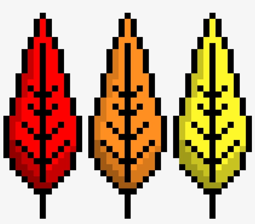 Fall Leaves Pixel - Clip Art - 940x760 PNG Download - PNGkit