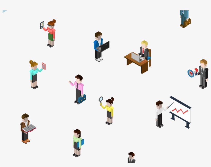 Isometric Projection D Computer - Vector Isometric People Png ...