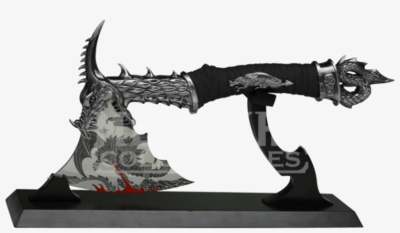 Fantasy Dragon Axe With Stand - 850x850 PNG Download - PNGkit