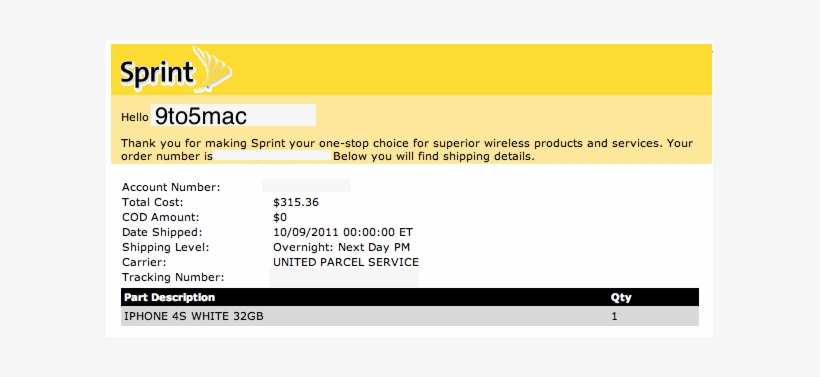 Early Iphone 4s Orders Begin Shipping To Customers, - Sprint Shipping ...