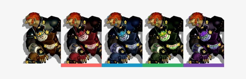 Ganondorf Palette - Ganondorf Melee Skins - 680x200 PNG Download - PNGkit