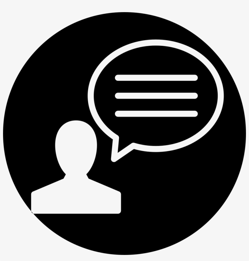 Speech Bubble With Person Inside A Circle Svg Png Icon - Speech Icon In ...