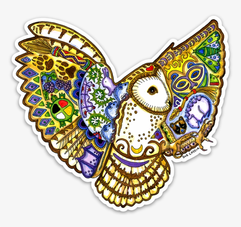 Download Transparent Barn Owl Vinyl Sticker - Sticker - PNGkit