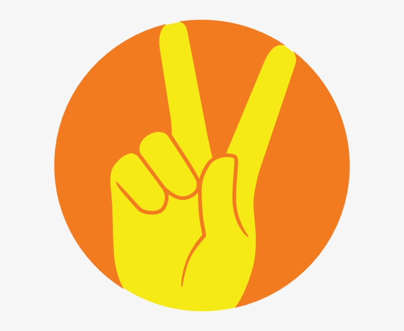 Peace Sign Clip Art Hand - 600x592 PNG Download - PNGkit