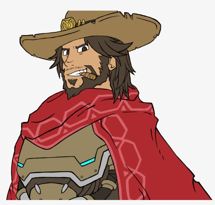 Mccree - Cartoon - 1558x1378 PNG Download - PNGkit