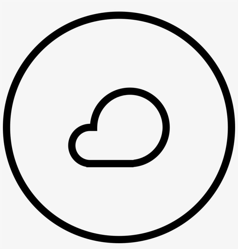 Cloud Shape In Outlined Circular Button Comments - User Outline Icon ...