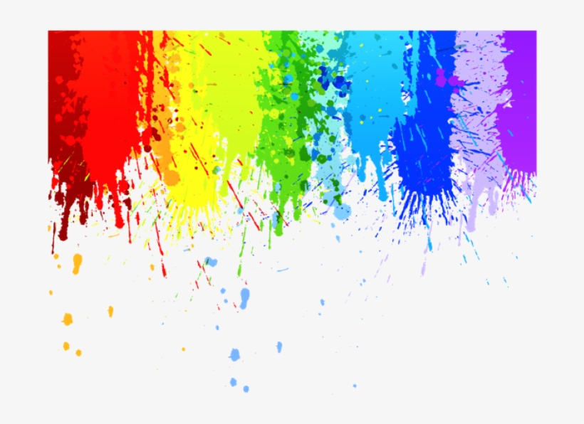 Report Abuse - Rainbow Paint Splatter Png - 700x521 PNG Download - PNGkit
