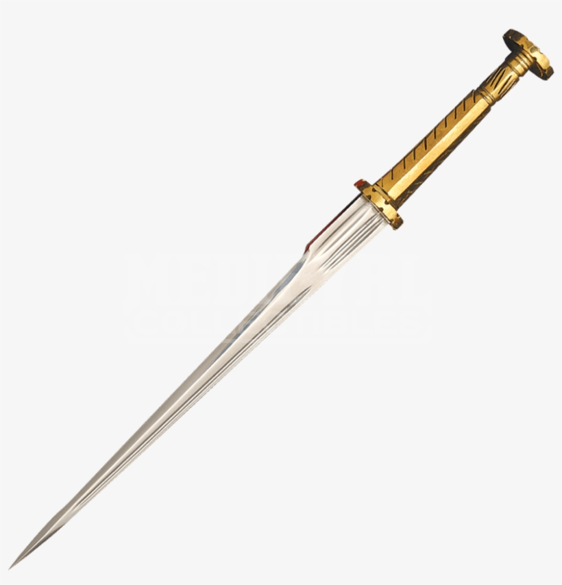 Brass Hilted Rondel Dagger - Elvish High Elf Longsword - 850x850 PNG ...