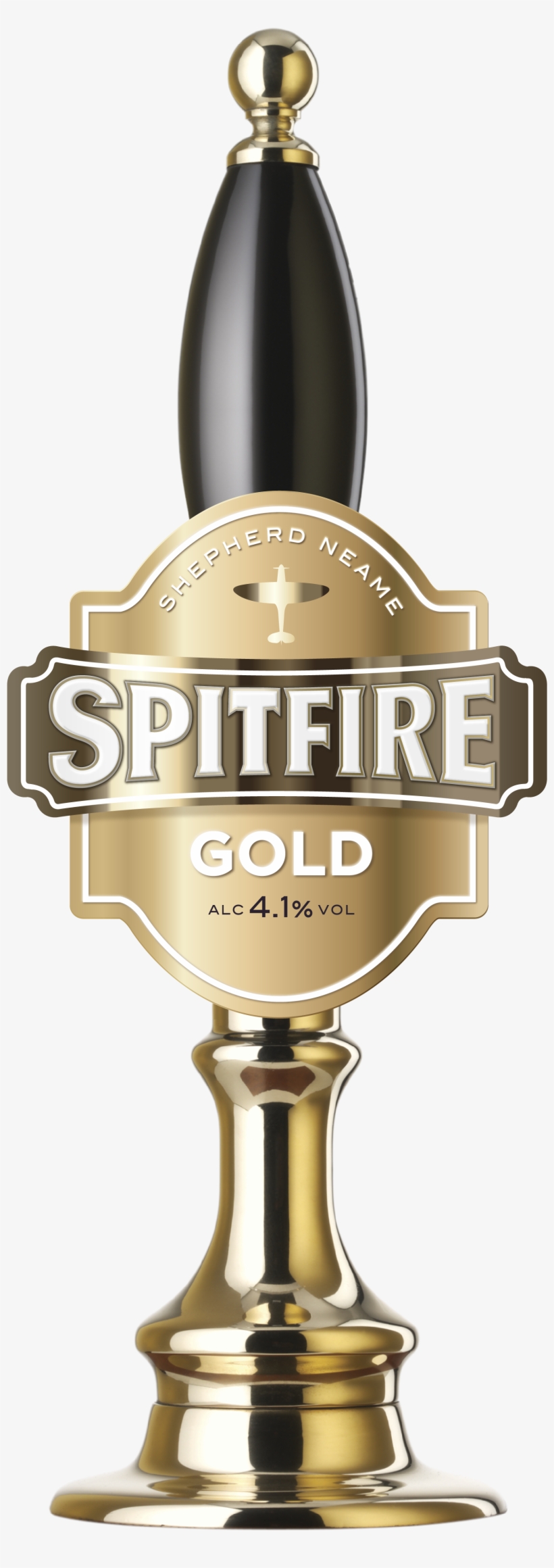 Spitfire Gold Pump Clip - Gloucester Gold - 1777x4780 PNG Download - PNGkit