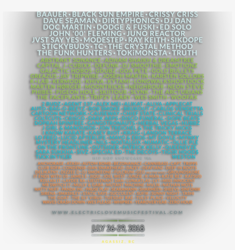Elf Lineup Website - Electric Love Music Festival Bc 2018 - 1000x1011 ...